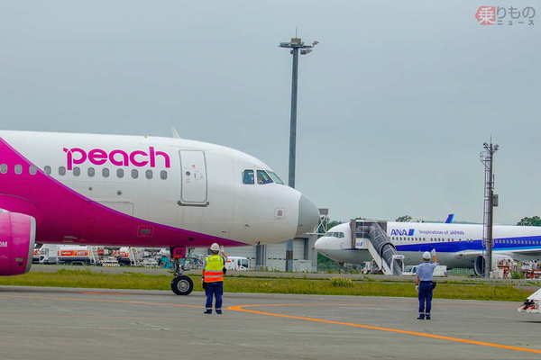 革命だ！ ANAの「空席照会画面」にLCCピーチ便のスケジュール表示開始へ 国内初 10月から | 乗りものニュース
